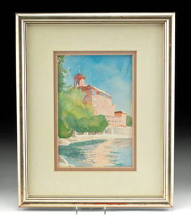 Charles Timothy Prutzer Watercolor Woodland