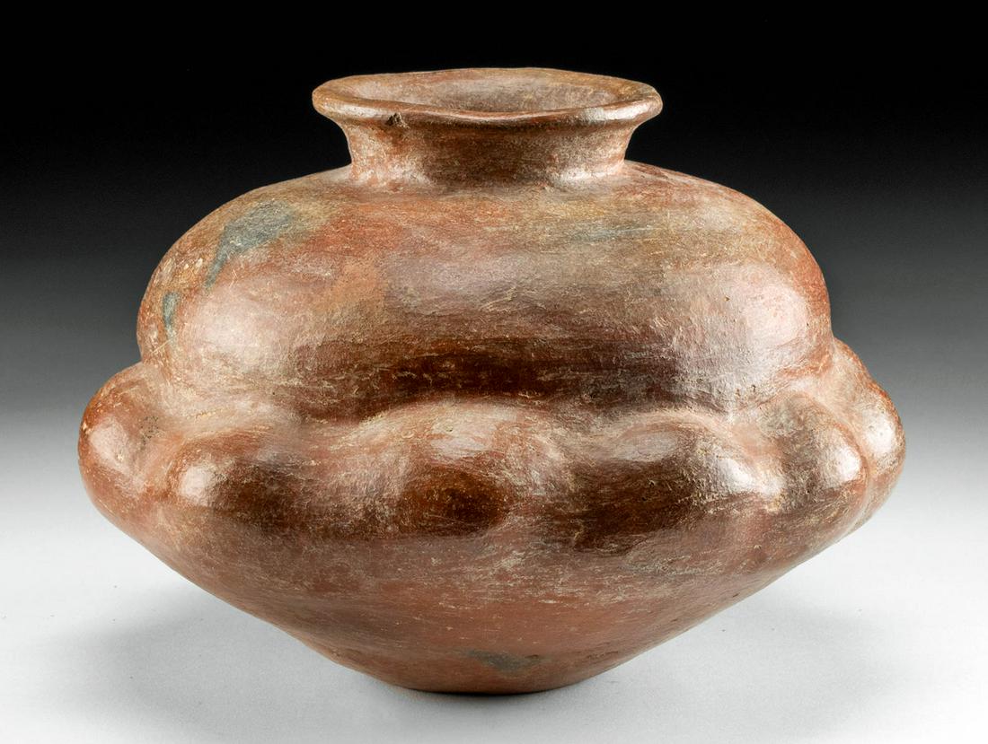 Large Colima Redware Jar Fascinating Form!
