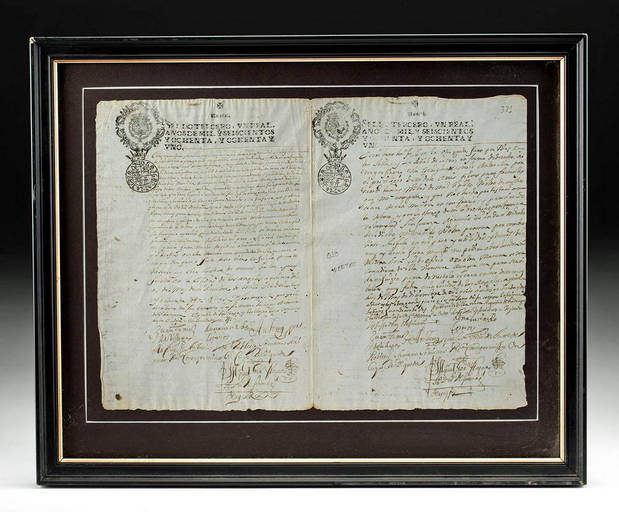 1682 Spanish Colonial Handwritten Legal Documents (#0240) on Nov 03 ...