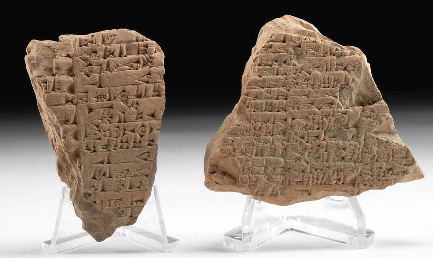 Mesopotamian Clay Cuneiform Tablet Fragments