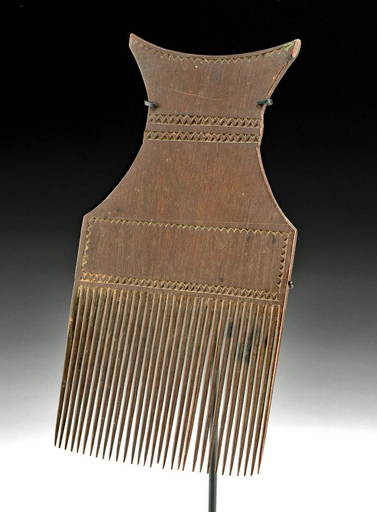 Buy 20th C. Samoan Wood Hair Comb Fishtail Handle | Artemis Gallery in CO
