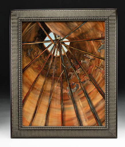 Halsey-Dutton Painting "Story Inside Sioux Teepee" 2004 (#0194) on Dec ...