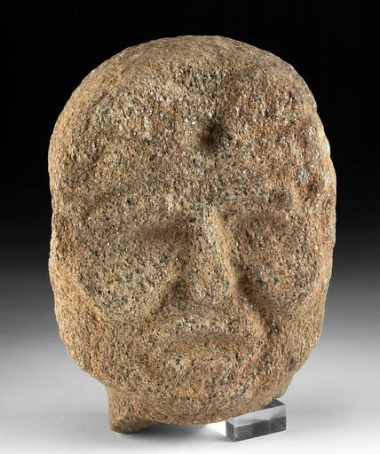 Large Olmecoid / Proto-Maya Stone Head Carving (#0116) on Jan 08, 2023 ...