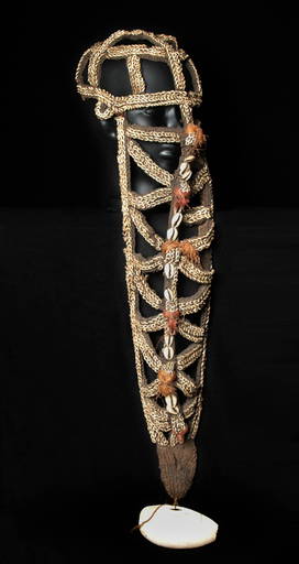 Early 20th C. PNG Woven Fiber / Shell Headdress (#0219) on Jan 08, 2023 ...