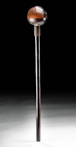 20th C. African Zulu Wooden War Club w/ Copper Banding (#0094) on Jan ...