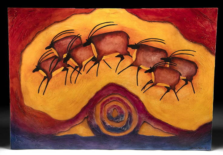 Alison Dearborn Painting "ancient Ibex Rush" (2007)