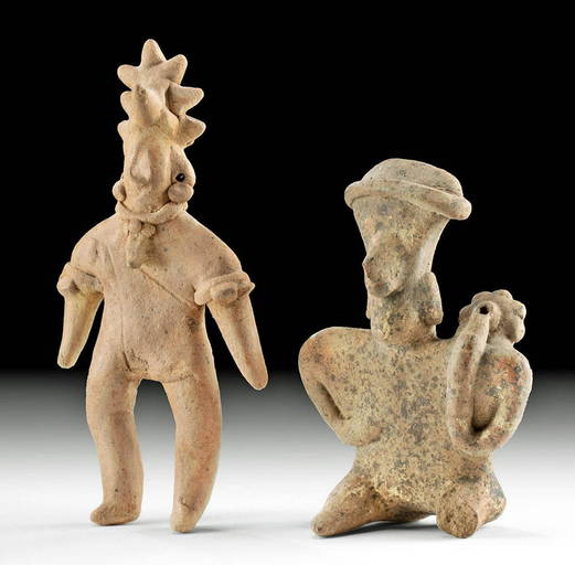 Colima Pottery Warrior Figure + Nayarit Seated Figure (#0170) on Jan 22 ...