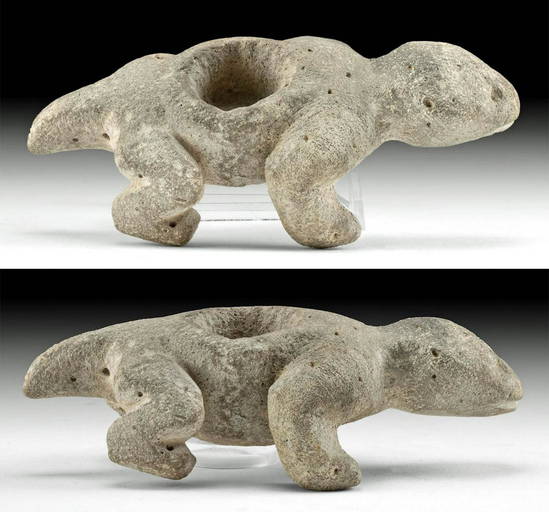 Colima Stone Mortar / Lizard Effigy, ex-Schmitt (#0146) on Feb 10, 2023 ...
