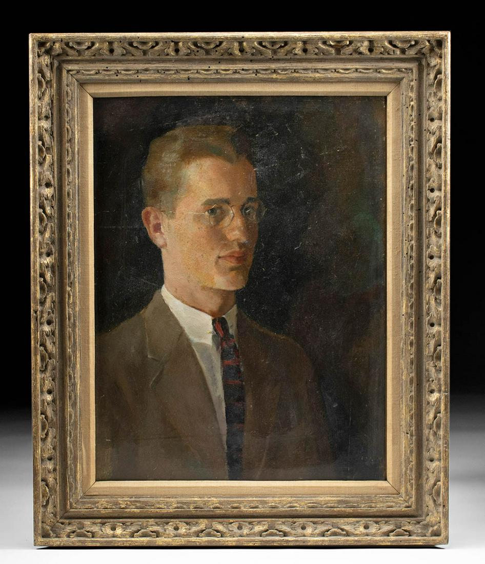 1930s Painting Of American Artist William Draper