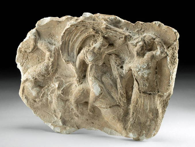 Roman Limestone Relief Frieze - Nereid Riding Triton (#0011) on Feb 24 ...