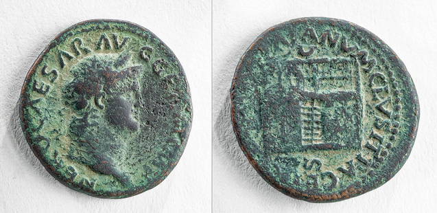 Imperial Coins Nero Temple Of Janus Sestertius