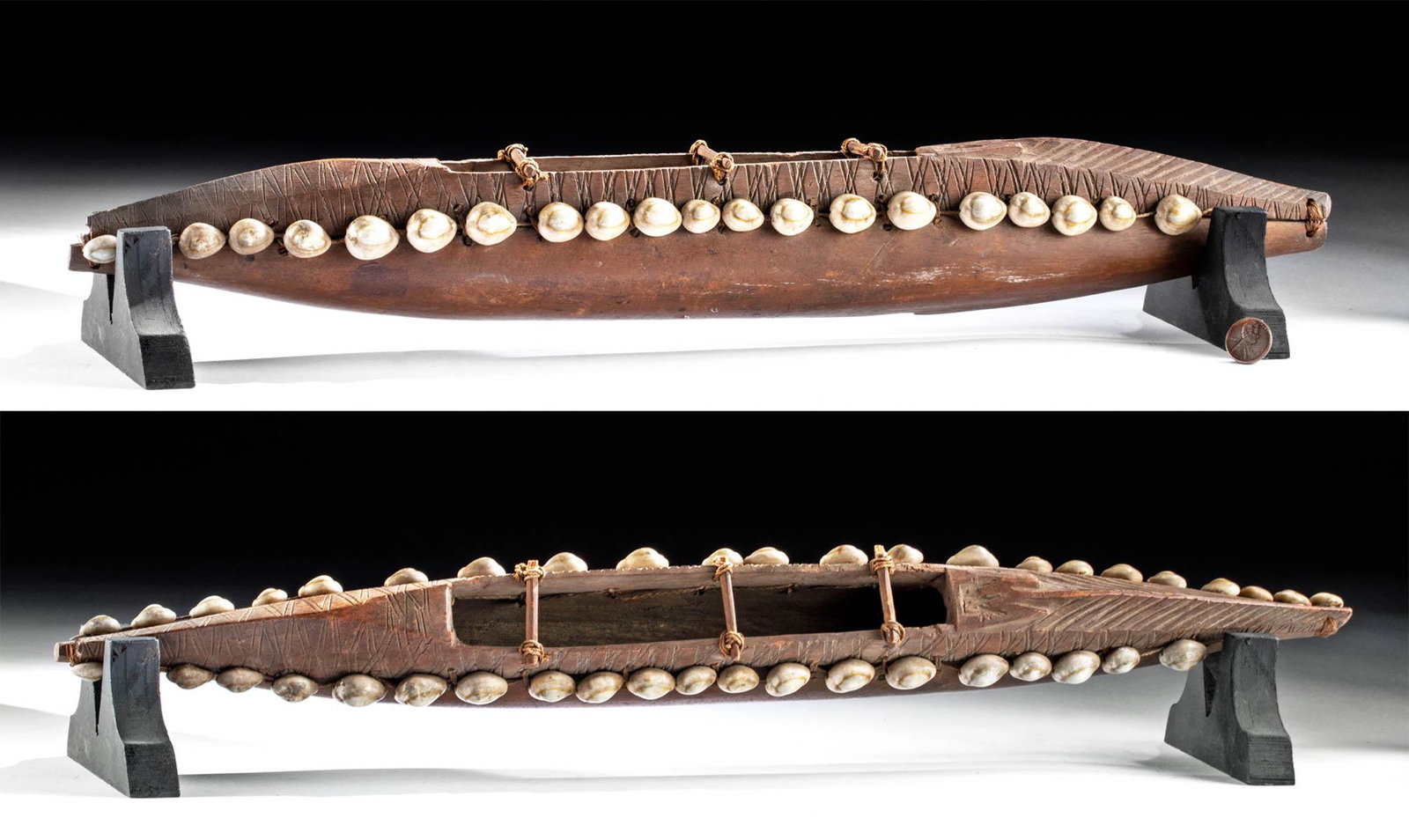 Late 19th C. Nukuoro Island Wood & Shell Canoe Model - Mar 05, 2023 ...