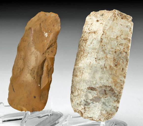 2 Native American Archaic Woodland Chert Blade Tools