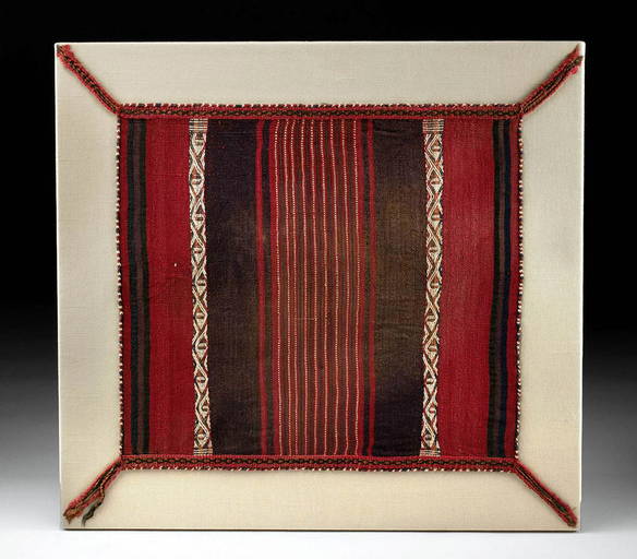 20th C. Peru Aymara Wool Textile Coca Cloth W/ Tassels