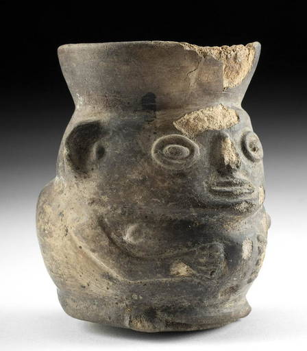Chancay Pottery Figural Hunchback Jar