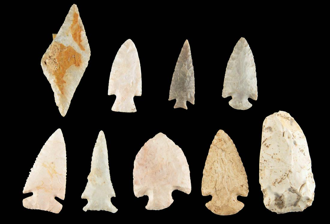 Native American Archaic Chert Projectile Points