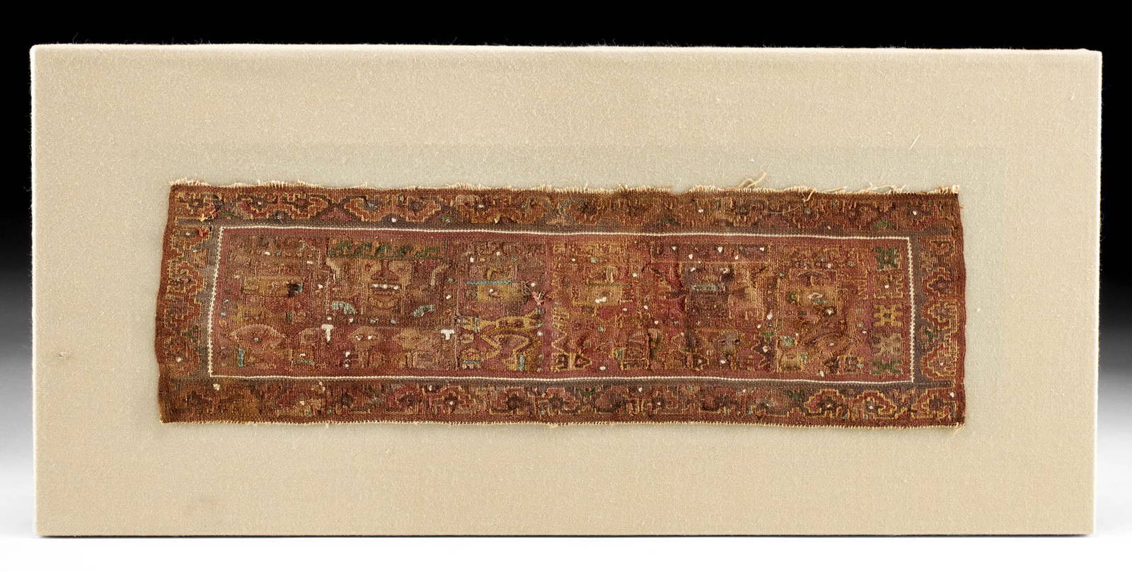 Moche Textile W/ Deities & Animals, Ex-schmitt Auction