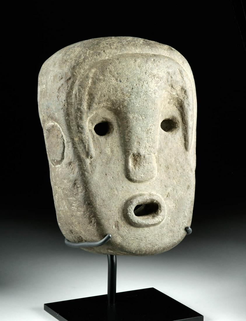 Large Mapuche Stone Mask - Rare Auction