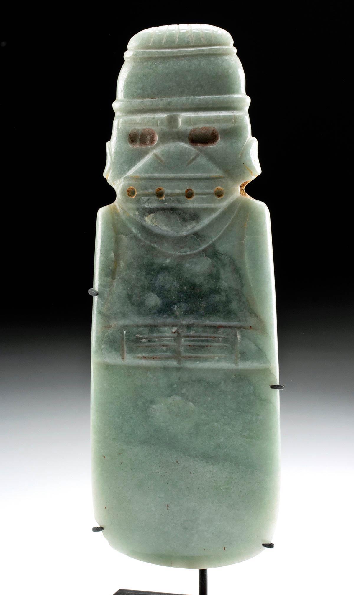 Costa Rican Nicoya Greenstone Figural Axe God Celt