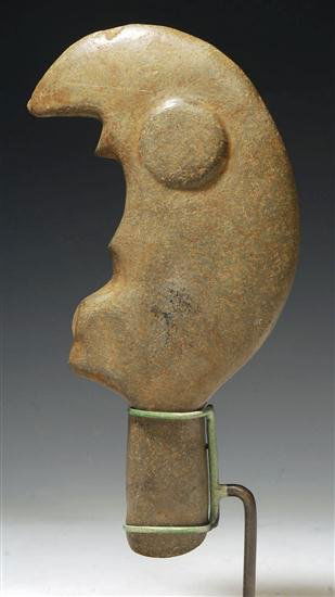 151: A Pre Columbian Mapuche Greenstone Cleaver Clava