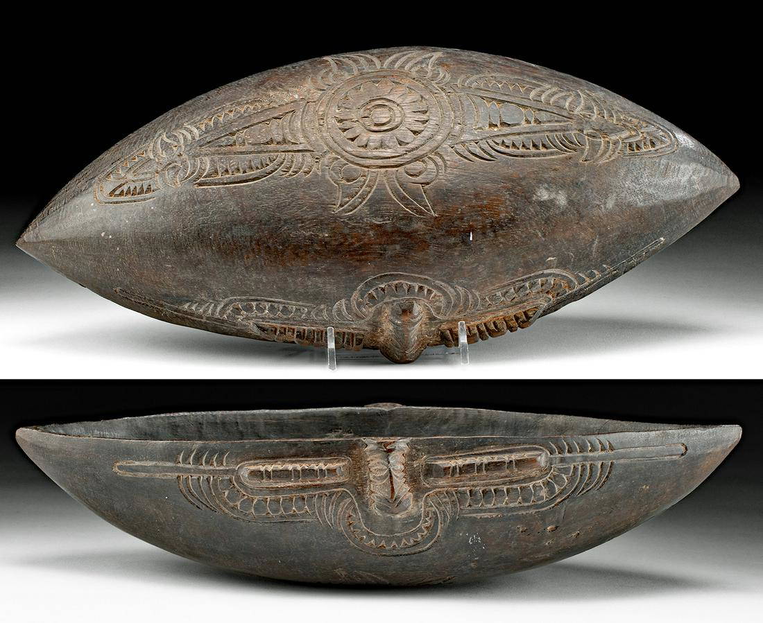 19th C. Papua New Guinea Tami Wood Feast Bowl Auction