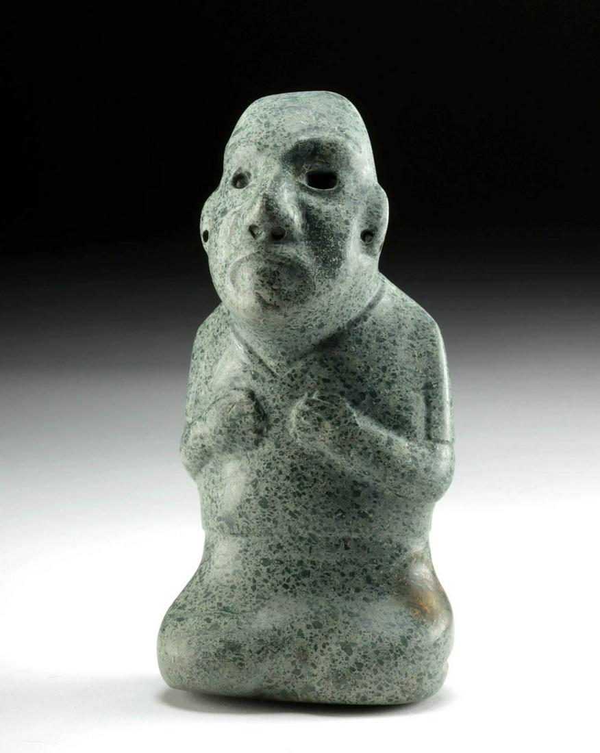 Olmecoid / Proto-maya Jade Seated Figure Auction