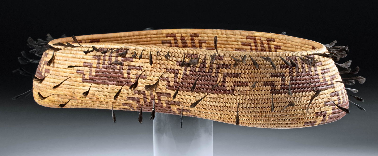 Buy Superb California Pomo Gift Basket W/ Quail Feathers | Artemis ...