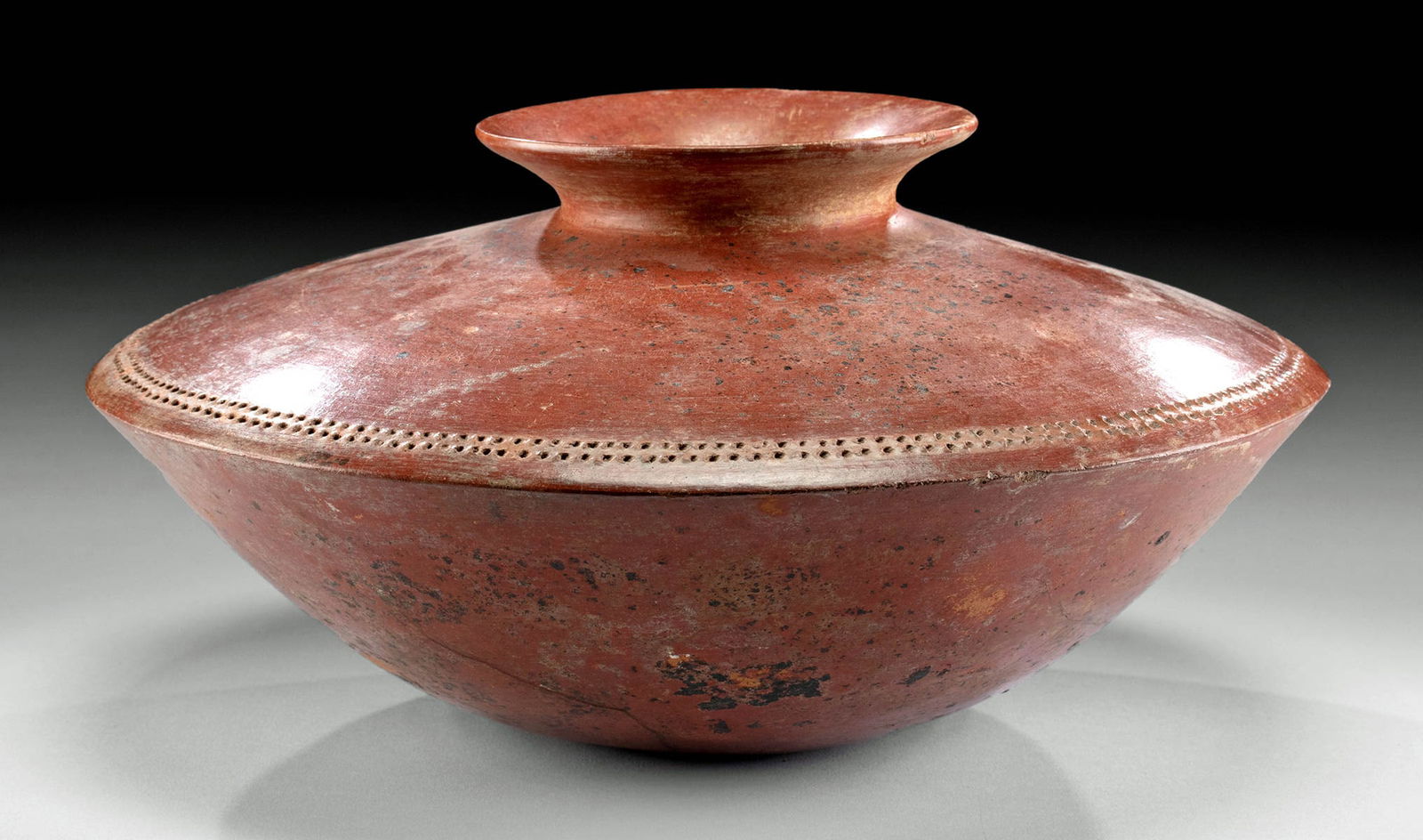 Large Colima Redware Jar Fascinating Form!