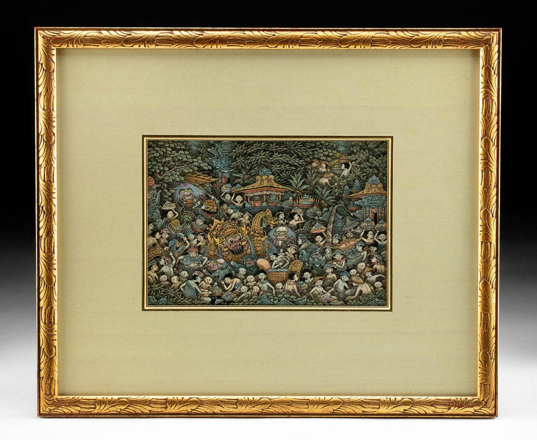 20th C. Balinese Painting - Batuan Style Auction