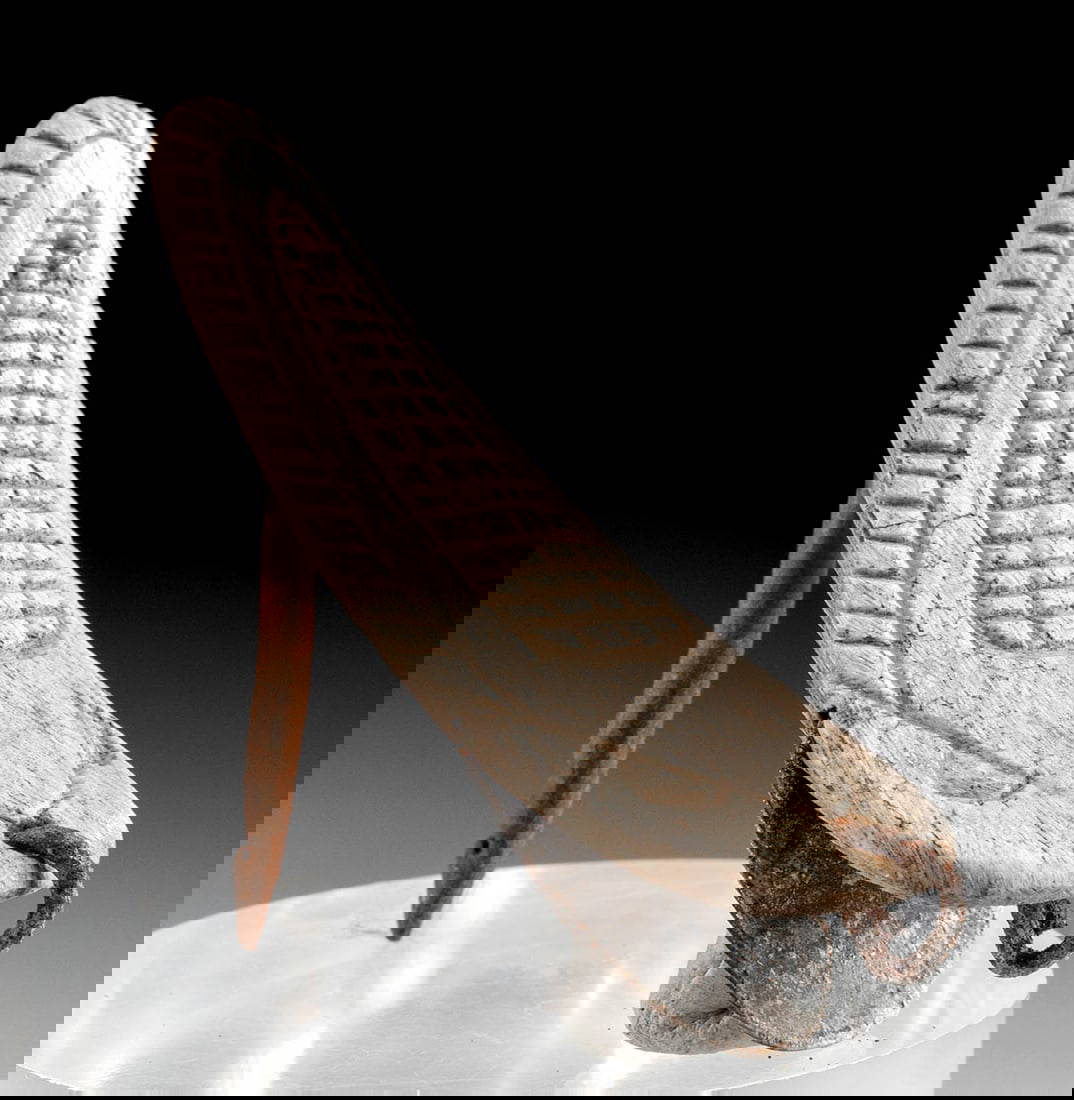 Native Alaskan Inuit / Yupik Bone Fishing Lure Iron Hook Auction