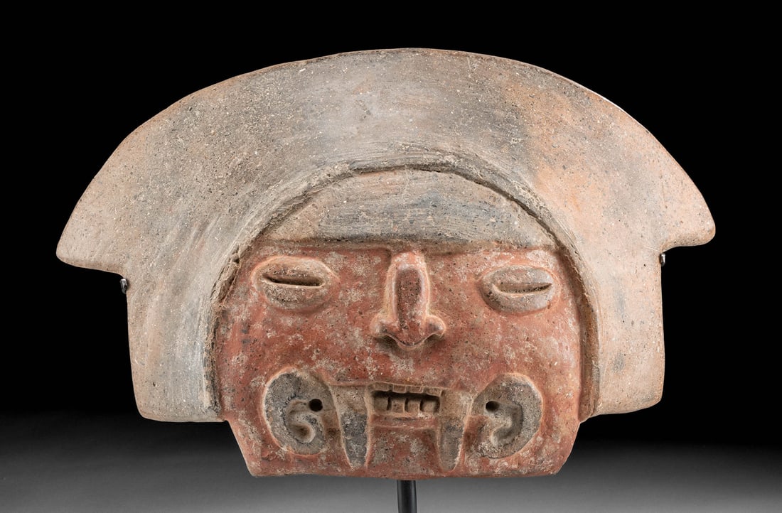 Chavin Polychrome Mask Of Jaguar-human - Tl Tested Auction