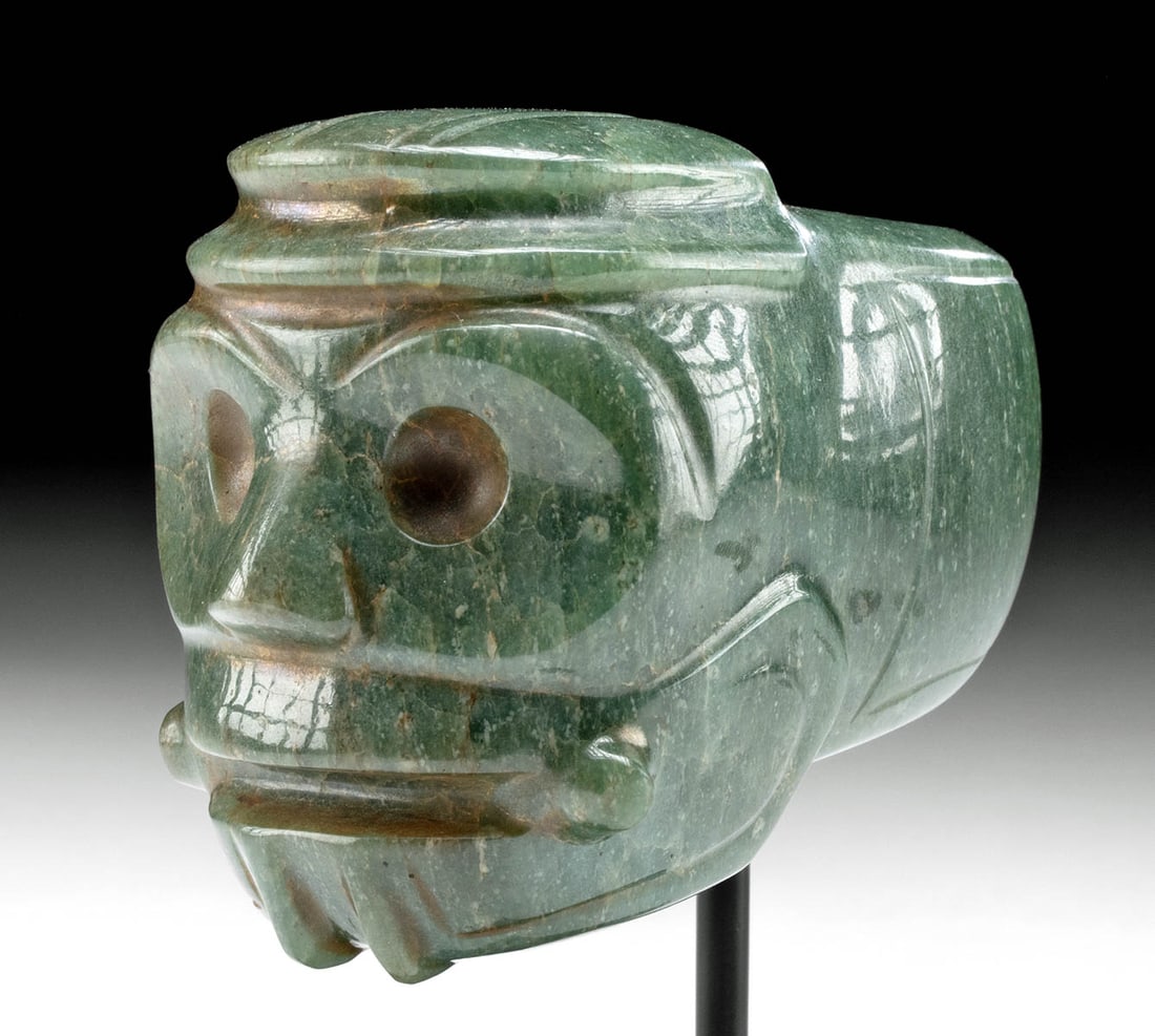 Rare Costa Rican Nicoya Jade Mace Head Auction