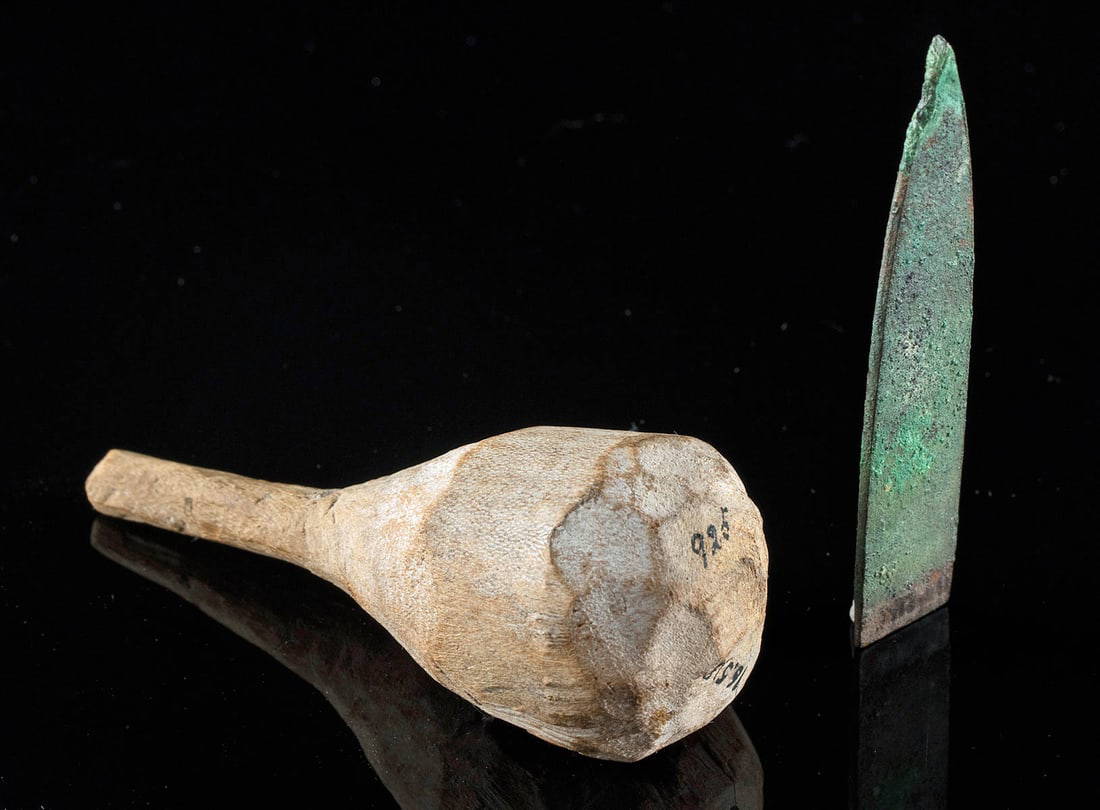 Egyptian Sculptor's Tools, Mallet & Chisel, Ex-museums Auction