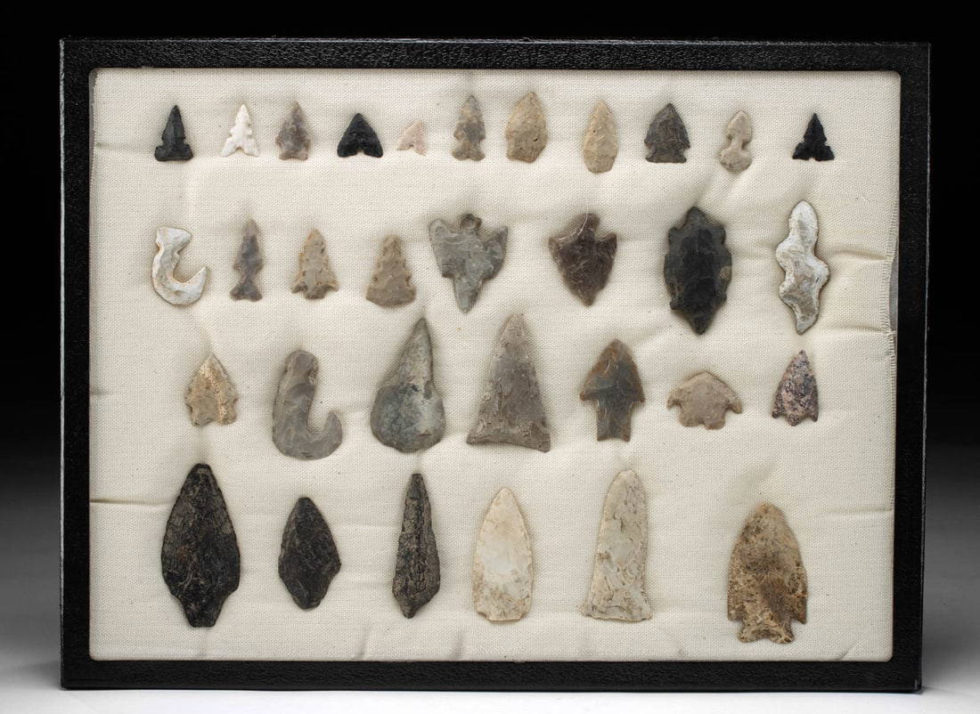 Native American Projectile Points & Tools, 32 Pcs Auction