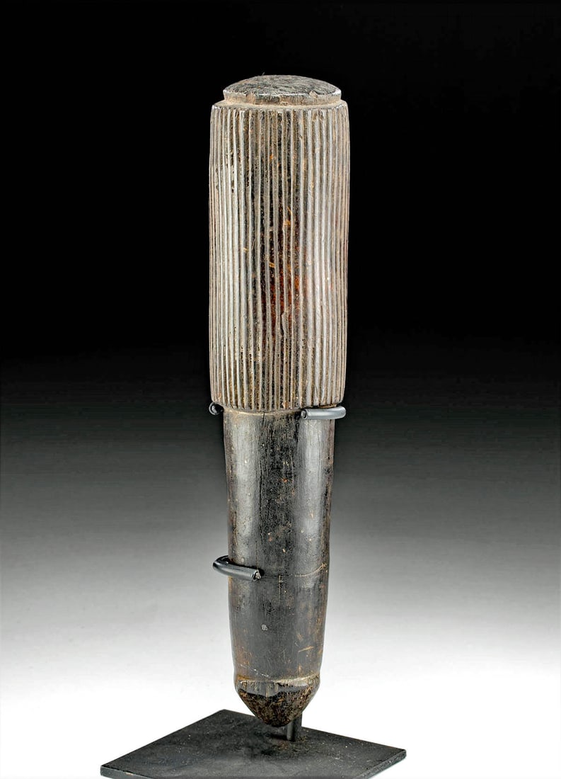 Polynesian Fijian Wood Tapa Beater Auction