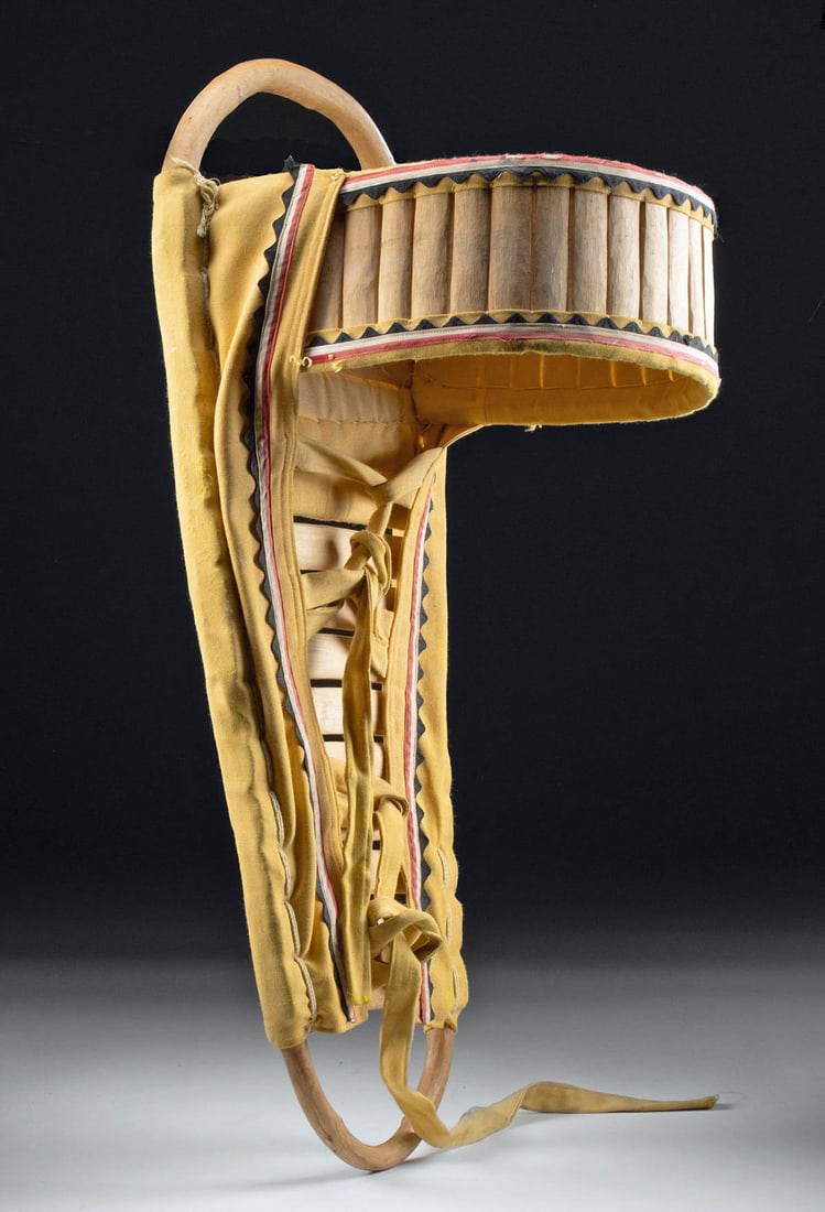 Native American Apache Baby Cradleboard - Oct 26, 2023 | Artemis Fine ...