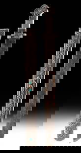 Damascene Steel Stabbing Dagger Auction