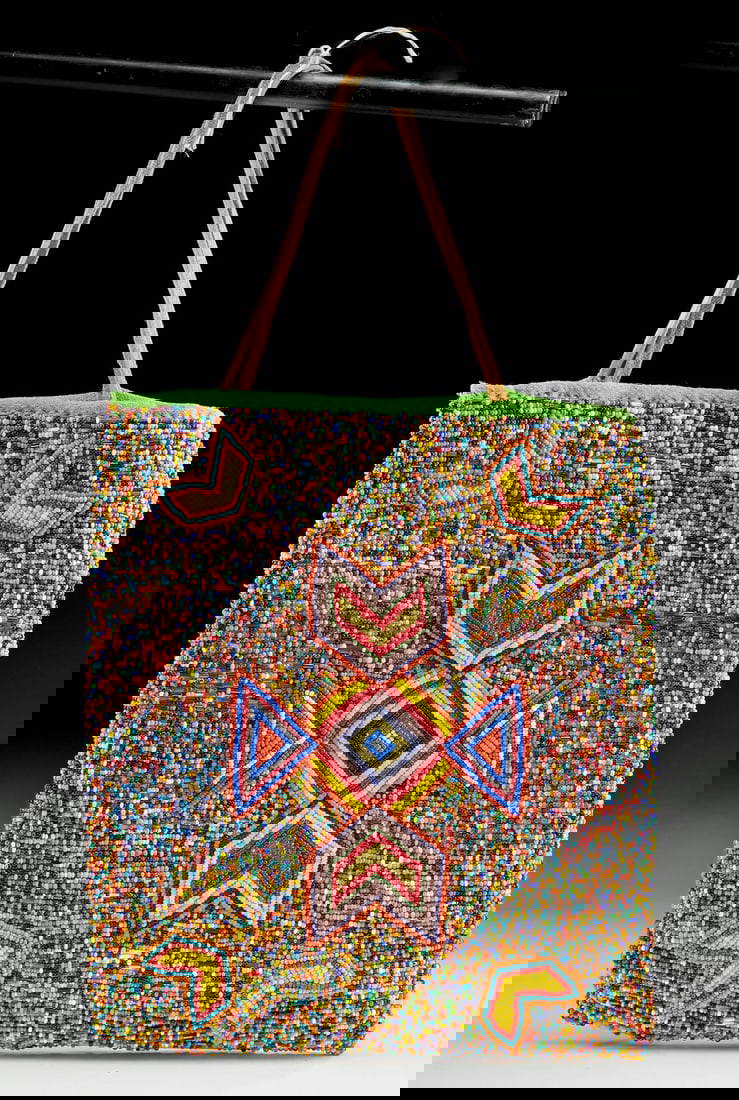 Native American Flathead Reservation Beaded Bag Auction