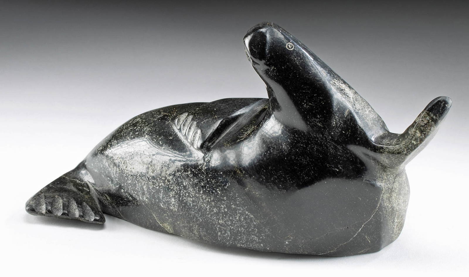 20th C. Inuit Soapstone Walrus By Inuk Charlie Auction