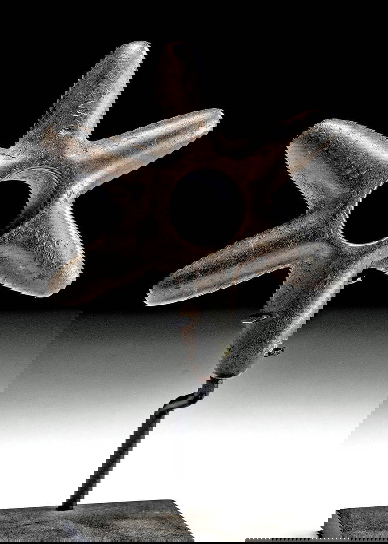 Ritualistic Inca Copper Star Mace Weapon Finial Auction