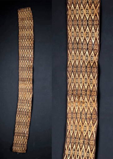 Chimu Woven Sash, Double Weave Technique, 68"l