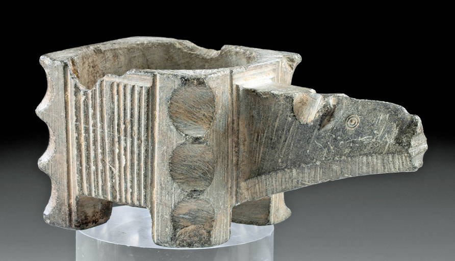 Ancient Bactria Chlorite Schist Censor Bovid Vessel