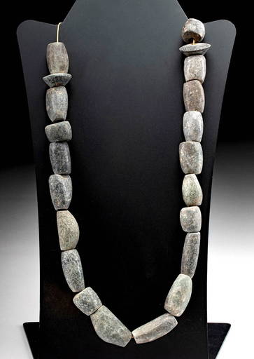 Strand Of Guerrero Greenstone Beads 30"l