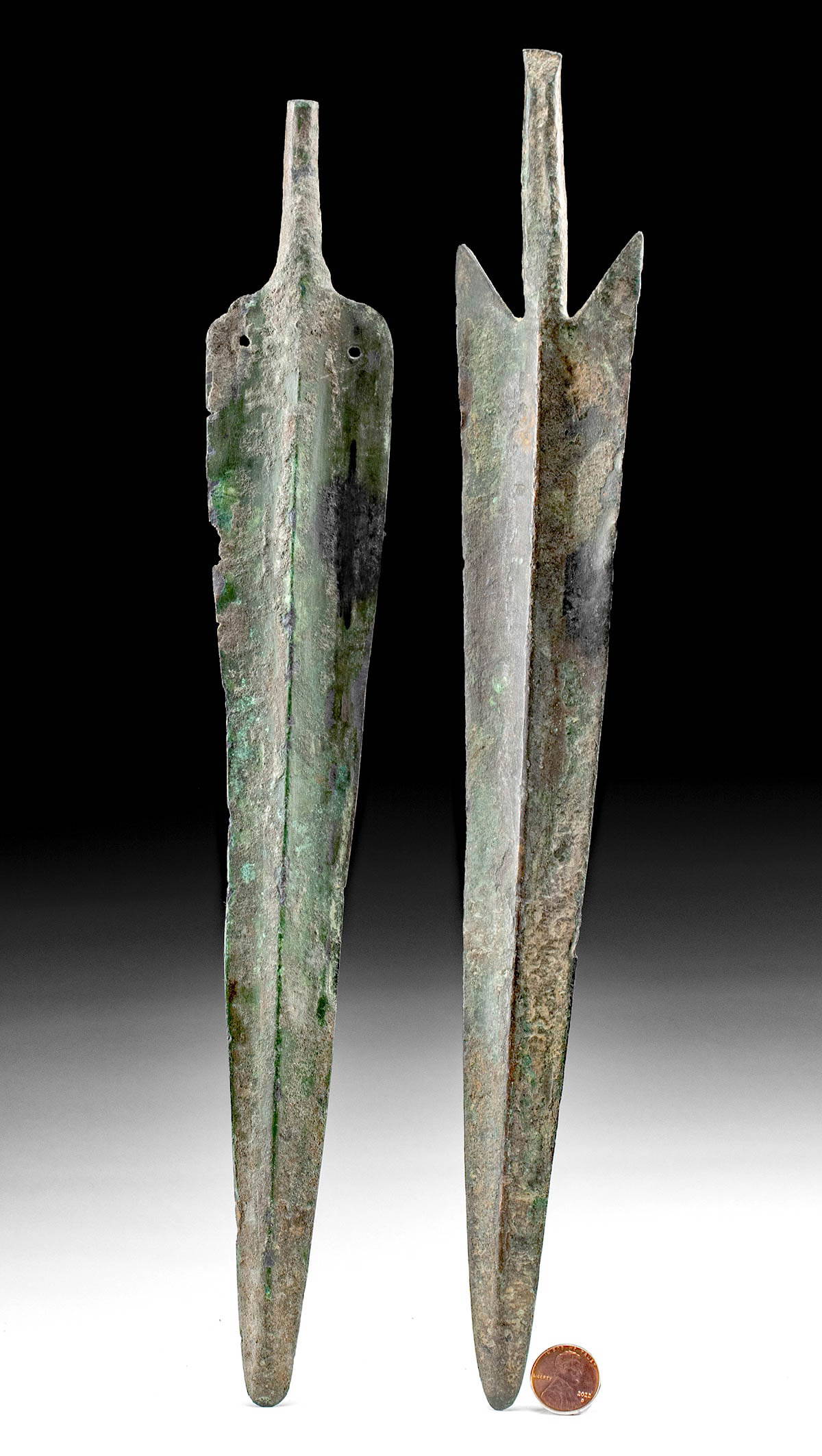 Ancient Cypriot Copper Dagger + Bronze Age Spearhead Auction