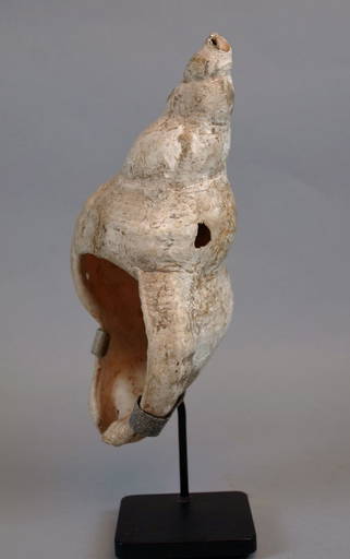 A Rare Carved Mayan Conch Shell