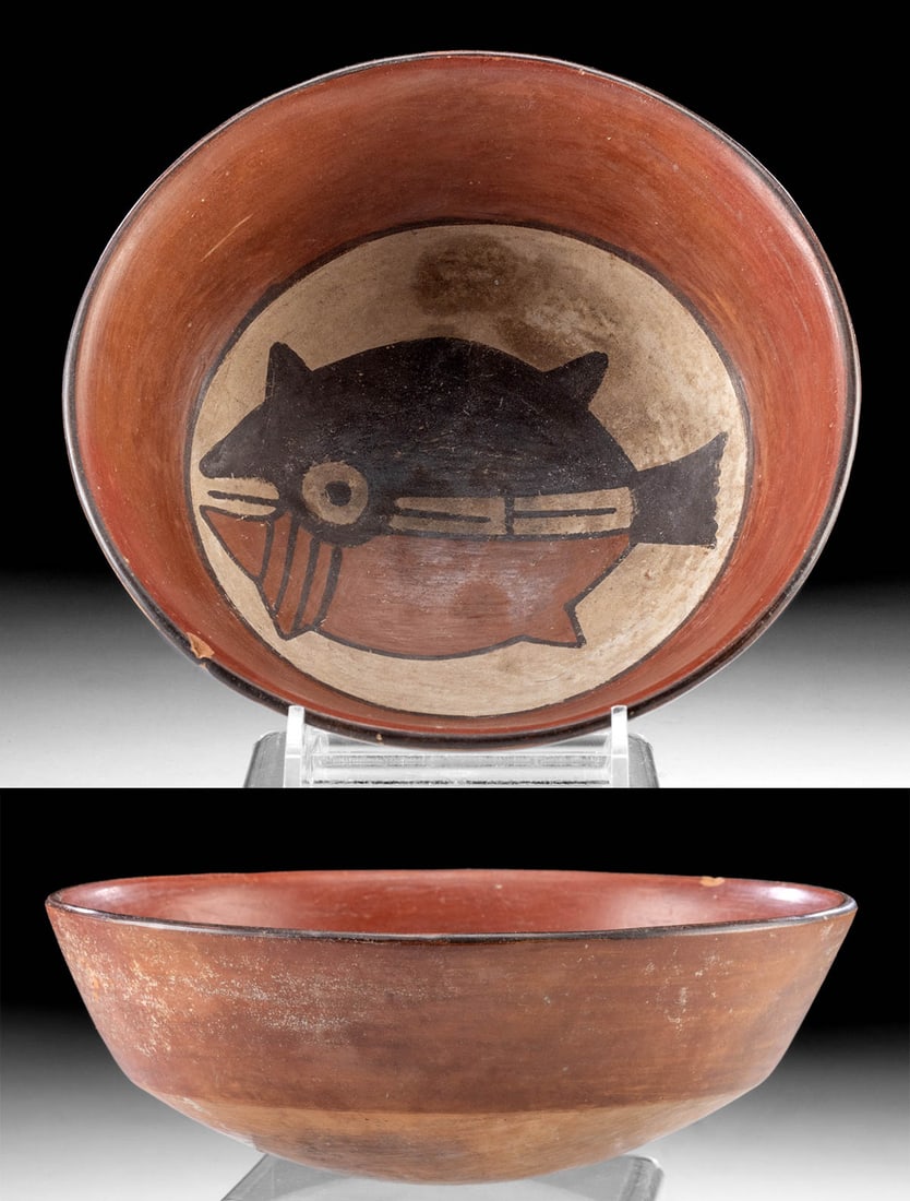 Nazca Polychrome Bowl W/ Fish Auction