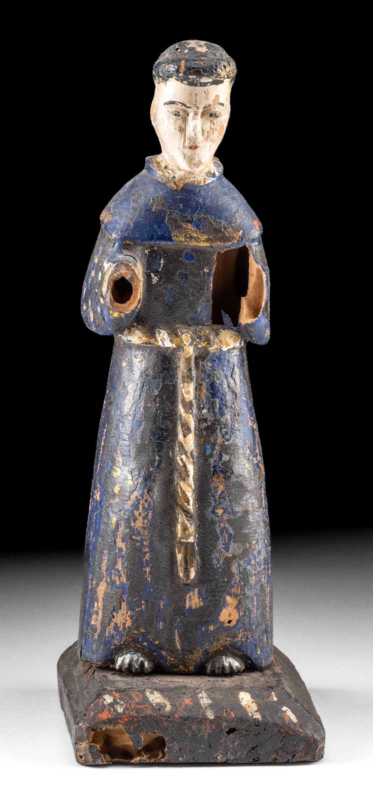 19th C. Puerto Rican Wood Santo, Saint Anthony Auction