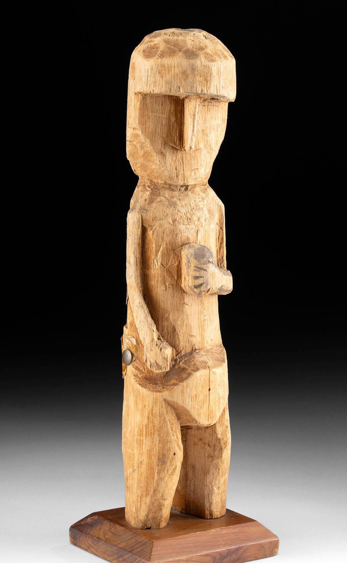 Early 20th C. Panamanian Kuna Wood Figure Nuchu Auction