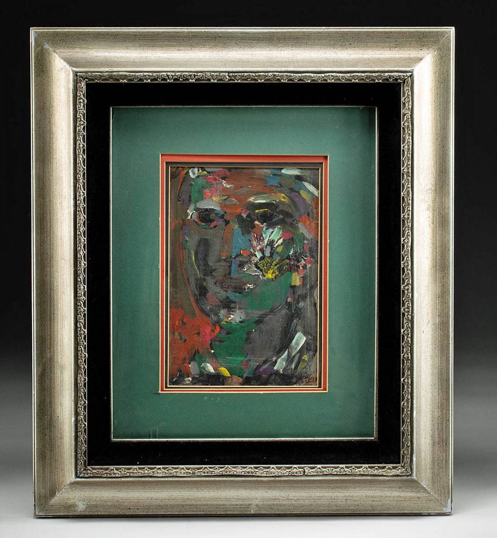 Signed Harold Frank Painting - Exotic Lady Auction