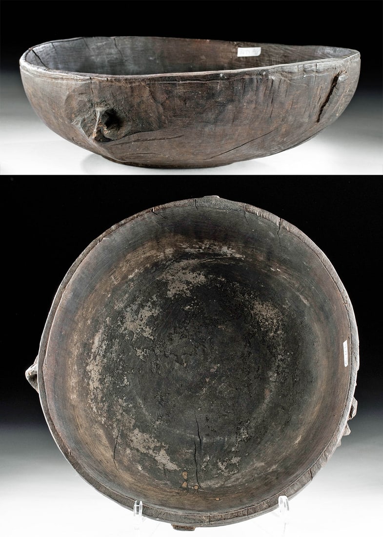 Early 20th C. Papua New Guinea Boiken Wood Food Bowl Auction